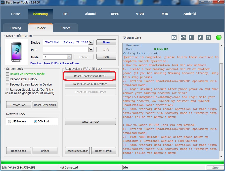 Samsung J106H frp lock OFF DONE by best dongle 5 second - الصفحة 1