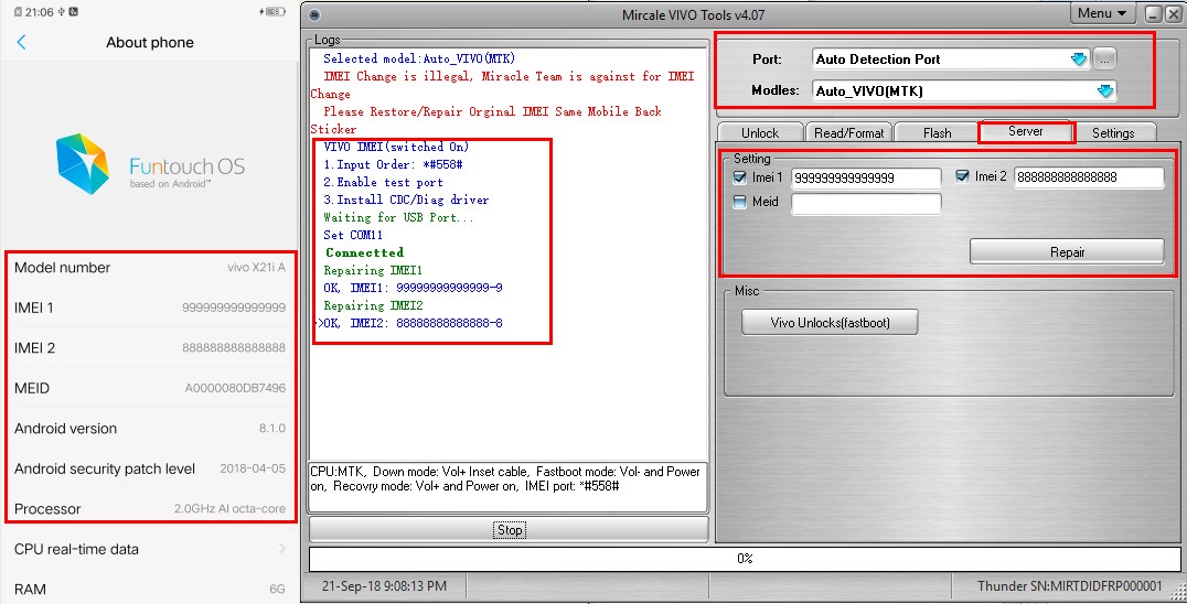 GSM-Forum - View Single Post - World's First VIVO X21iA IMEI Repair By ...