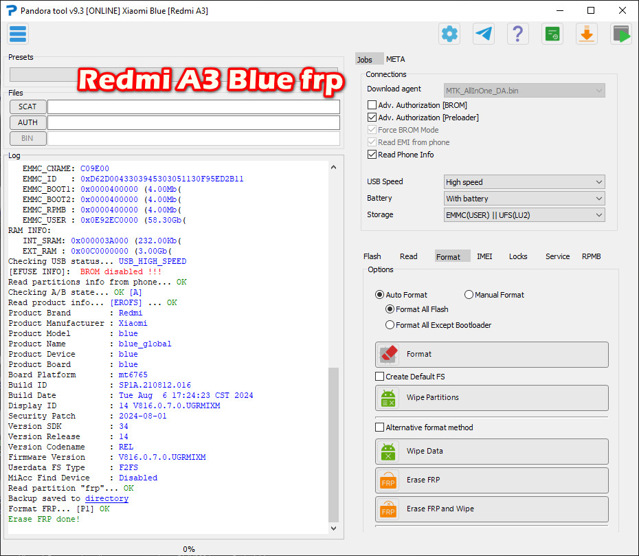 Redmi A3 Blue frp - الصفحة 1