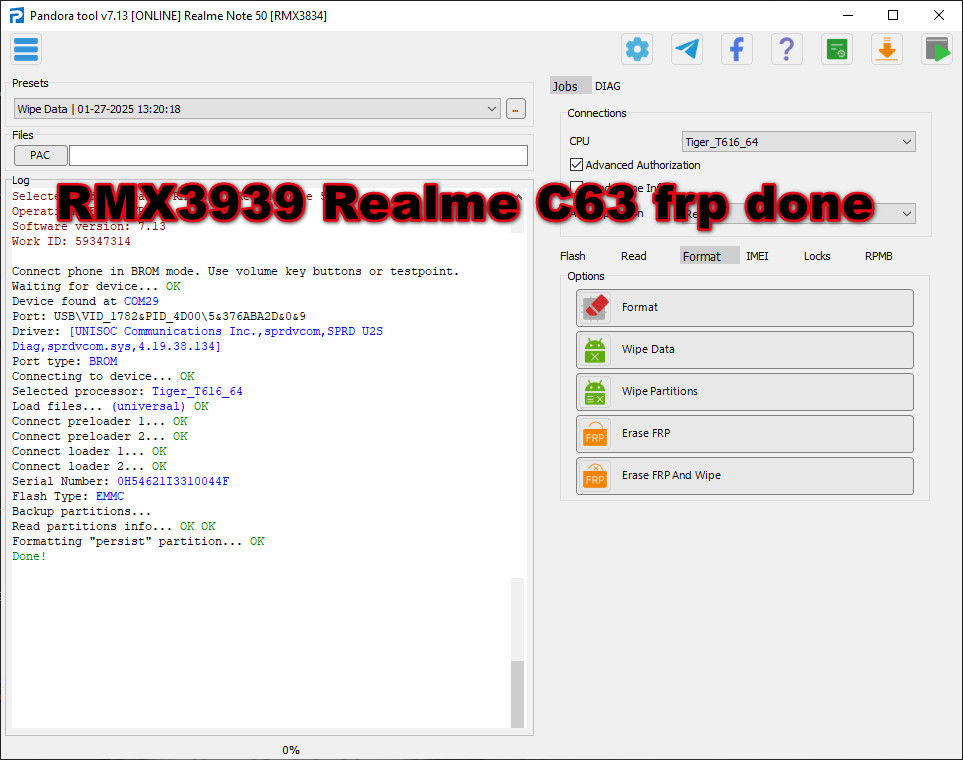 RMX3939 Realme C63 frp done - الصفحة 1